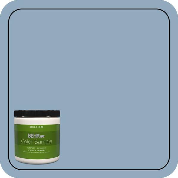 BEHR PREMIUM PLUS 8 oz. #BIC-10 Cotton Denim Semi-Gloss Interior ...