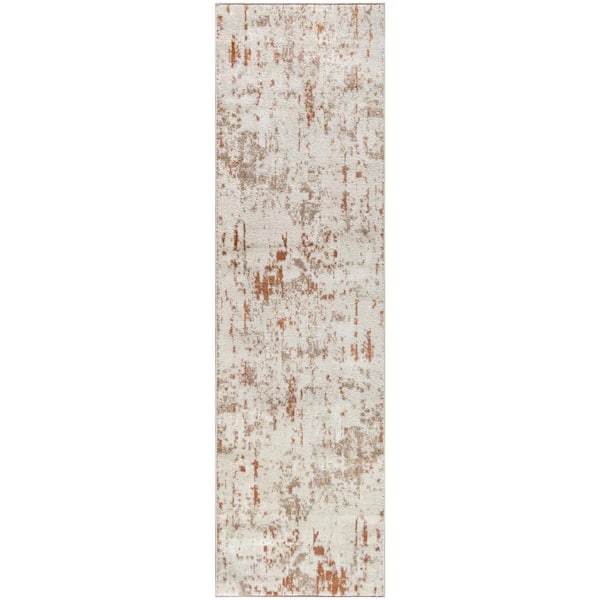 Nourison Concerto Ivory Rust 2 ft. x 8 ft. Abstract Contemporary Runner ...