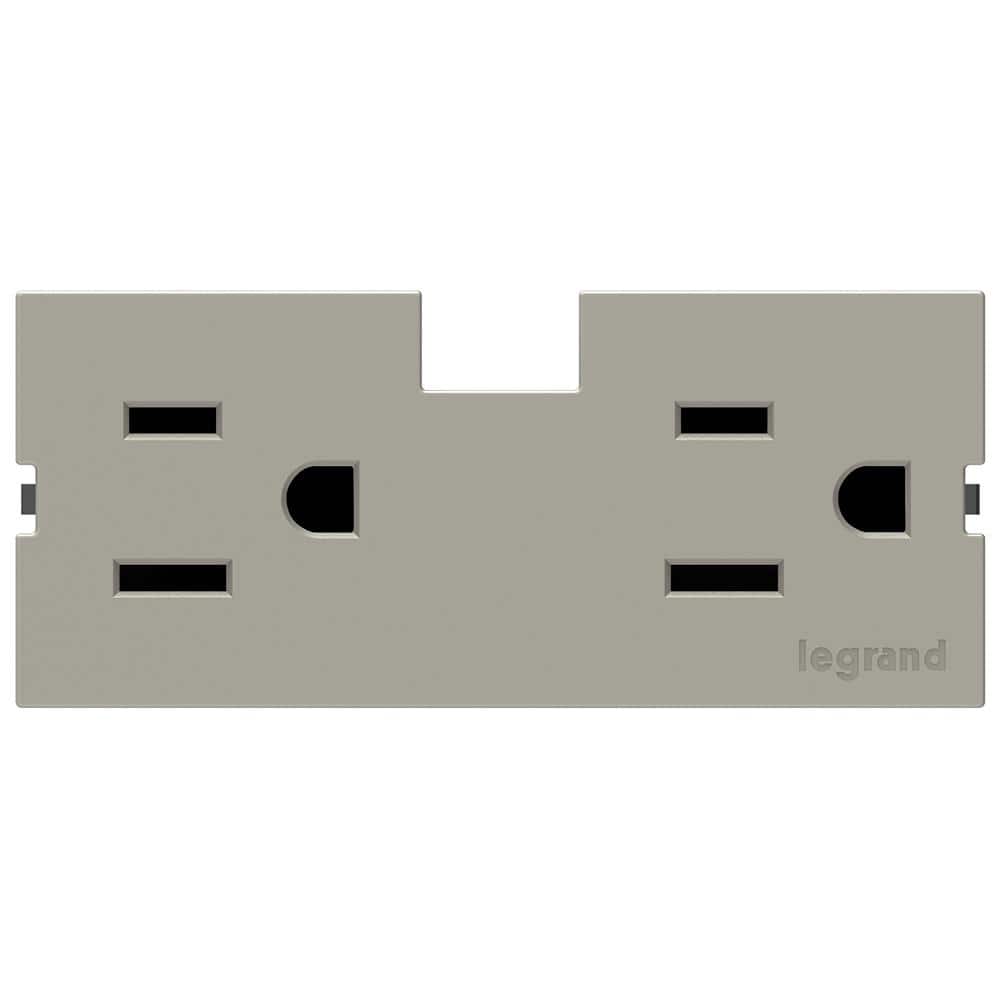 Legrand adorne Under-Cabinet 15 Amp Outlet Module, Titanium APTR15TM4