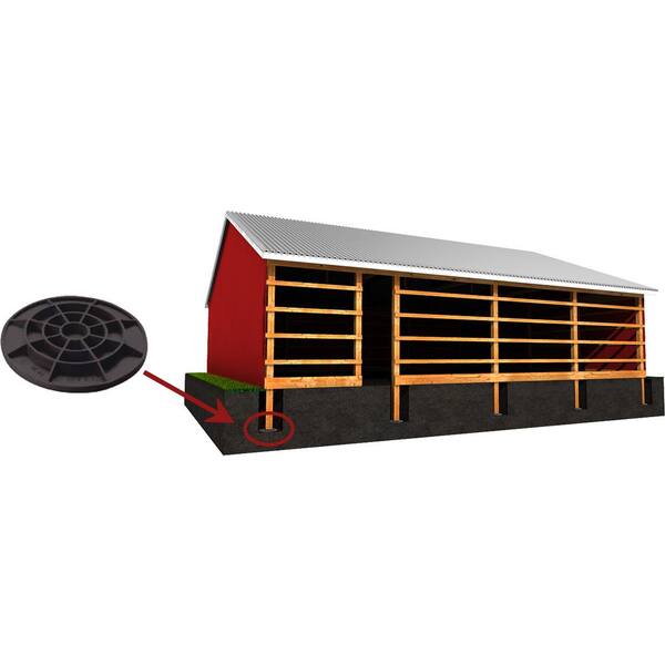 FootingPad 16 in. Dia x 1.5 in. 4 lb Composite Post Foundation 121-104 ...