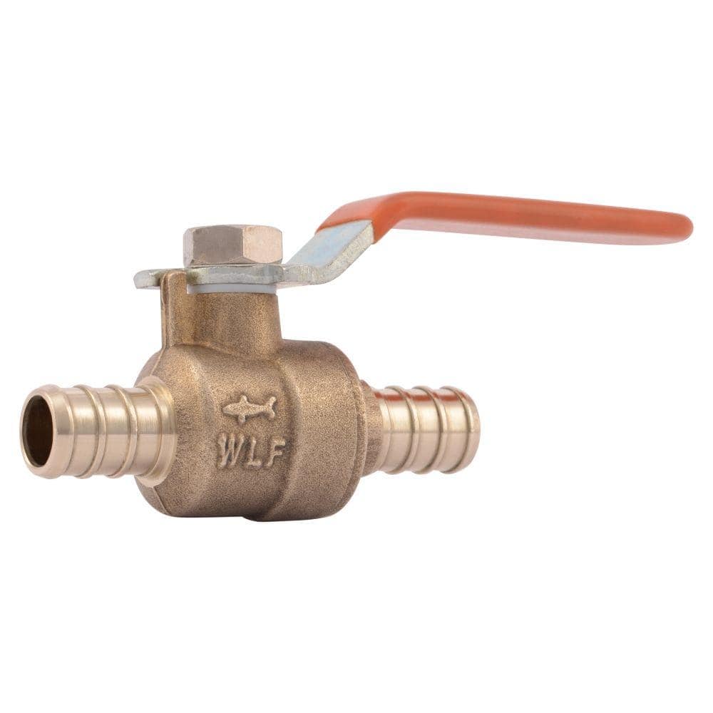 SharkBite 1/2 in. Brass PEX Barb x Barb Ball Valve 22461LF - The Home Depot