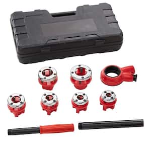 SKYSHALO Manual Ratchet Pipe Threader Kit, 1/4 in.-1-1/4 in. NPT, 6 NPT ...