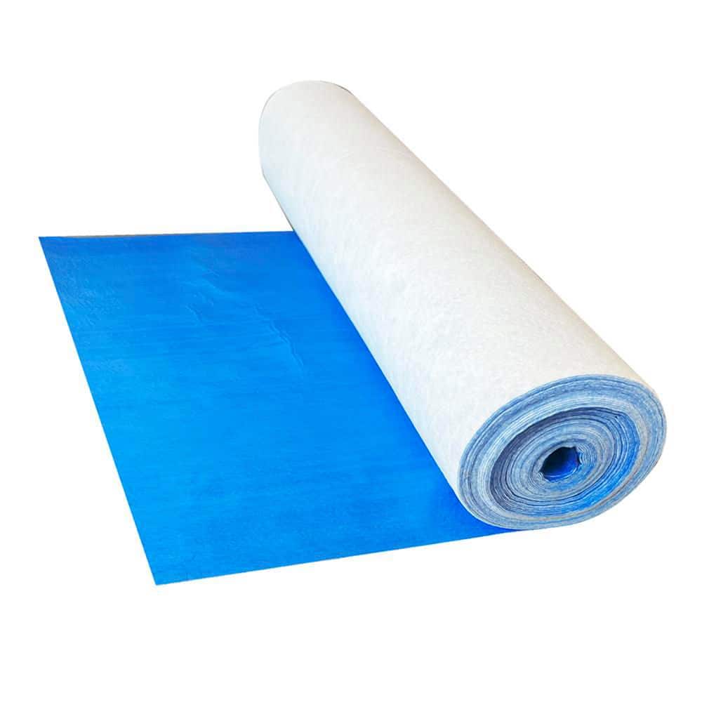 Proteco 90 ft. x3. 33 ft. White Self-adhesive Felt with Breathable Film ...