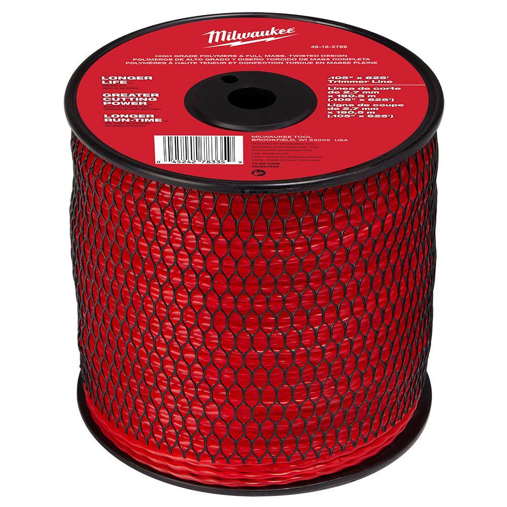 Milwaukee 0.105 in. x 625 ft. Trimmer Line Spool 49-16-2789 - The Home ...