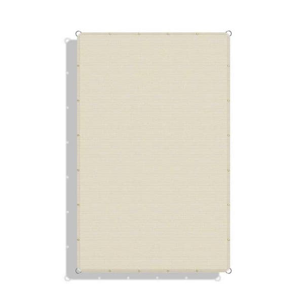 ECOOPTS 8 ft. x 12 ft. Shade Sail Straight Edge Rectangular Canopy Sail ...