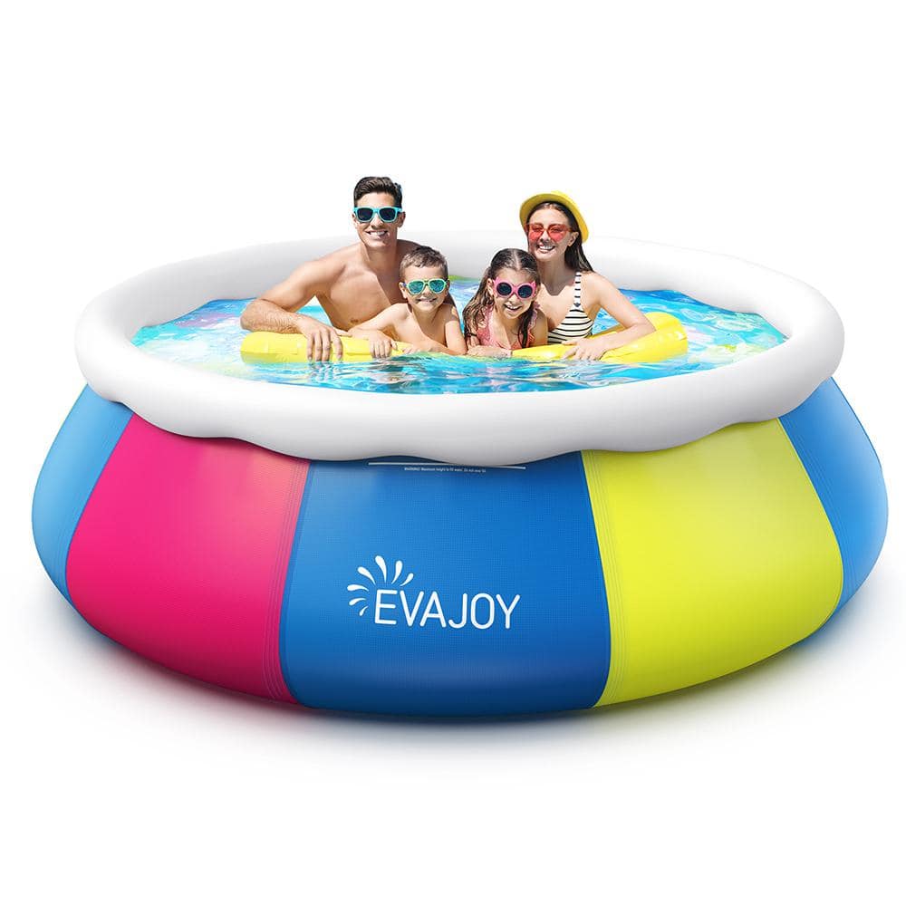 120 in. x 120 in. Round 30 in. Deep Above Ground Inflatable Pool, Blow ...