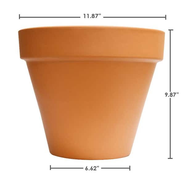 Vigoro 12in CLAY STANDARD POT 10030100 - The Home Depot