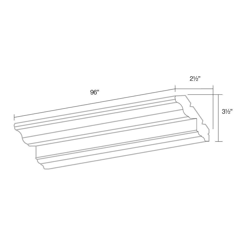 Cumberland Recessed Assembled 96 in. W x 3.5 in. H x 2.5 in. D in ...