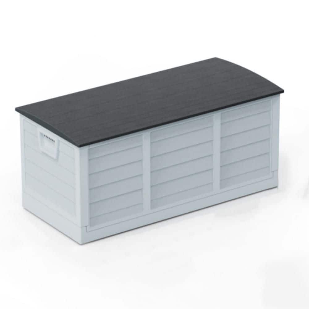 Reviews for Karl home 75 Gal. Gray Black Plastic Foldable Deck Box ...
