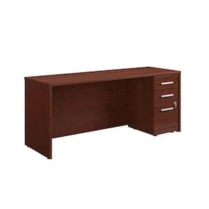 Affirm 71.102 in. Hudson Elm Desk with (Fully Assembled) 3-Drawer ...