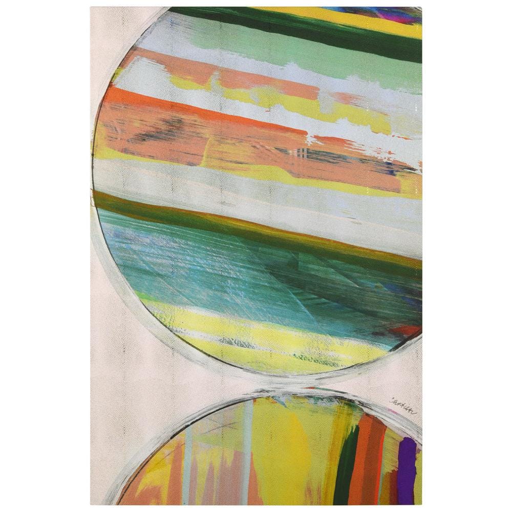 Empire Art Direct Ethereal Spheres Abstract Pattern Rendered on Gold ...