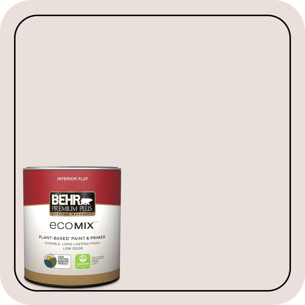 BEHR PREMIUM PLUS 1 qt. #730A-2 Cloud Nine Flat EcoMix Plant-Based ...