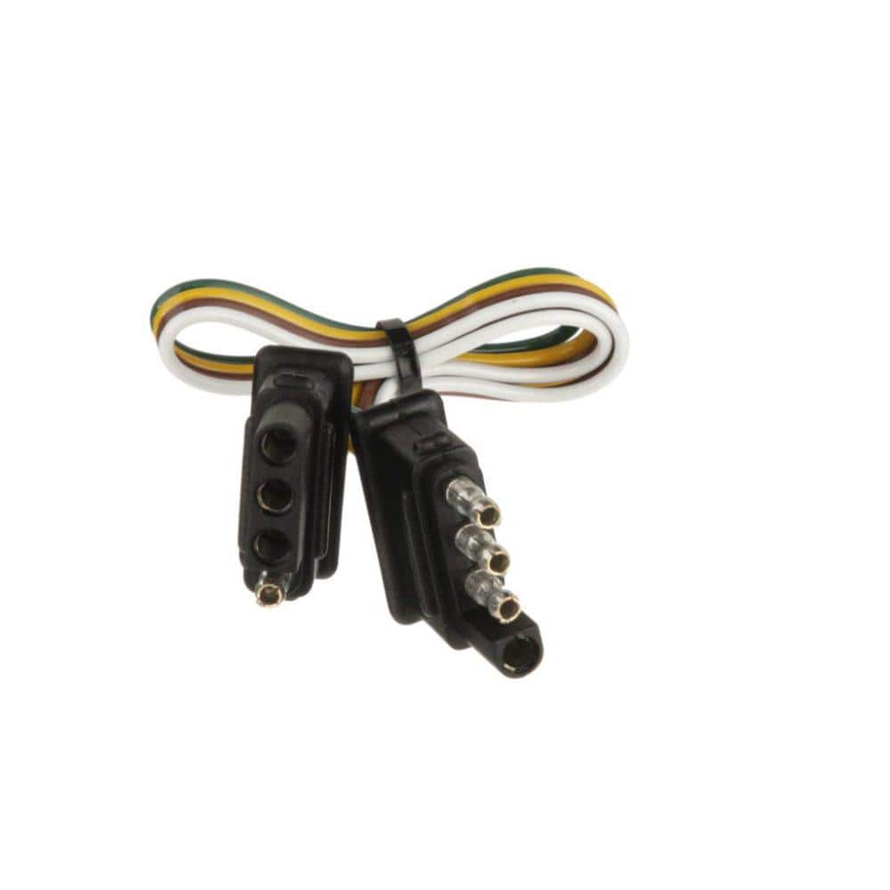 POLLAK 4-Way Flat Vehicle and Trailer End Connector Extension - 12 in ...