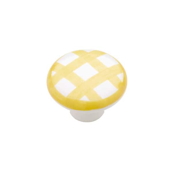 Liberty 1-1/2 in. Yellow Plaid Cabinet Knob PN0552C-Y-C - The Home Depot