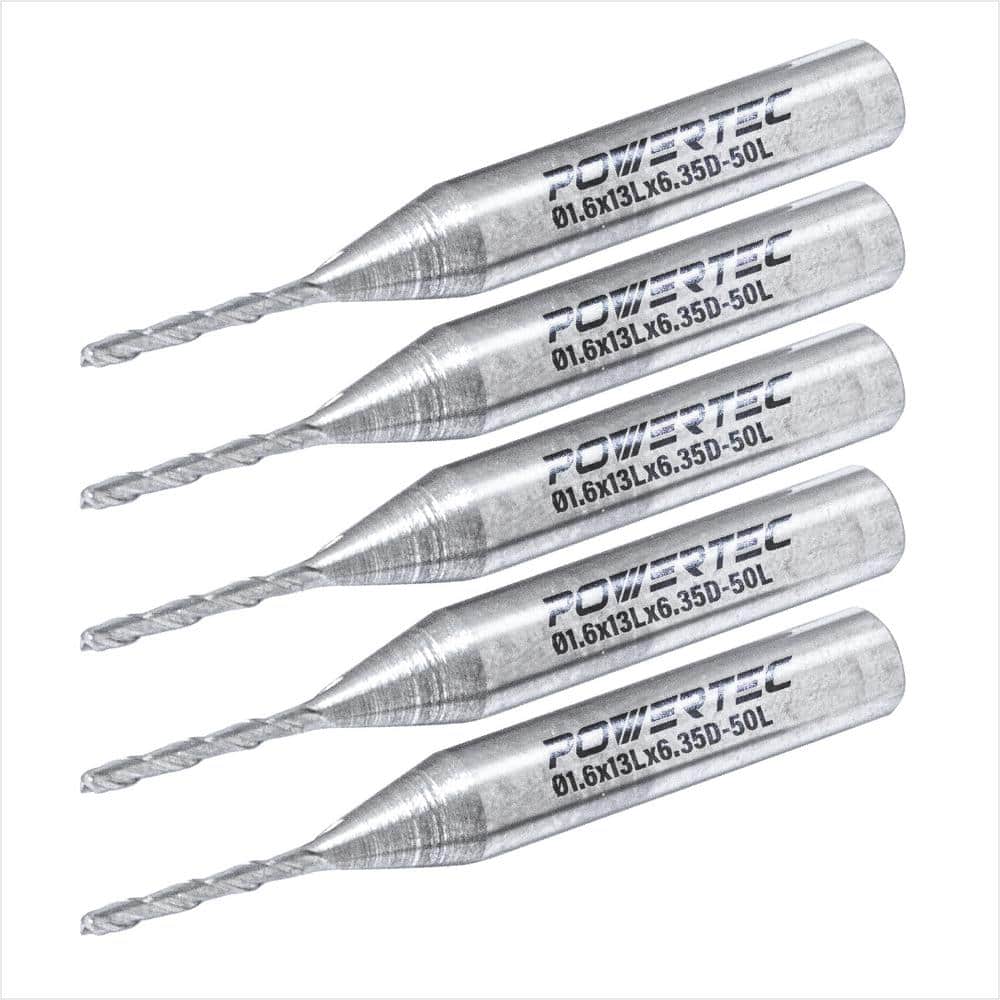‎POWERTEC 1/16 in. x 1/4 in. Shank Up Cut Tungsten Carbide Spiral ...