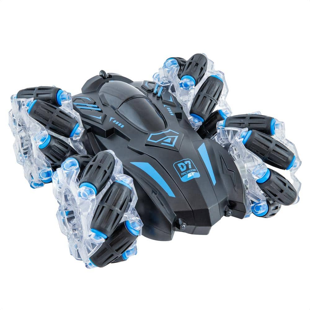 Sunnydaze 360° Rotating Light-Up Remote-Control Stunt Car STZ-7271 ...