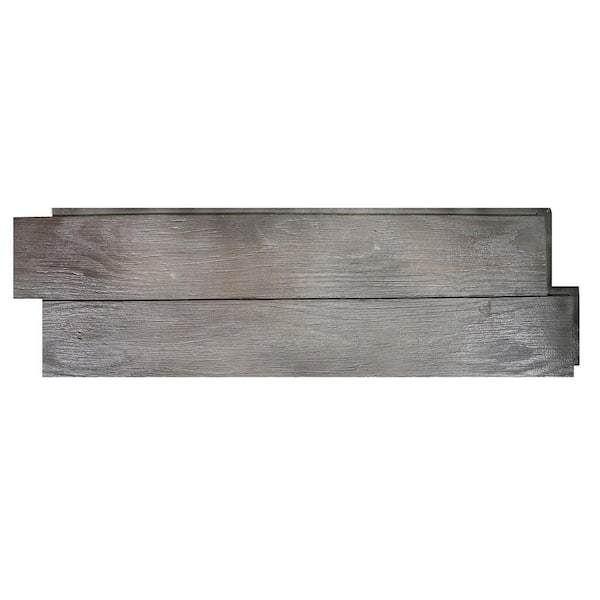 GenStone 12 in. x 39 in. Barnwood Ash Faux Wood Composite Siding RCWGB ...
