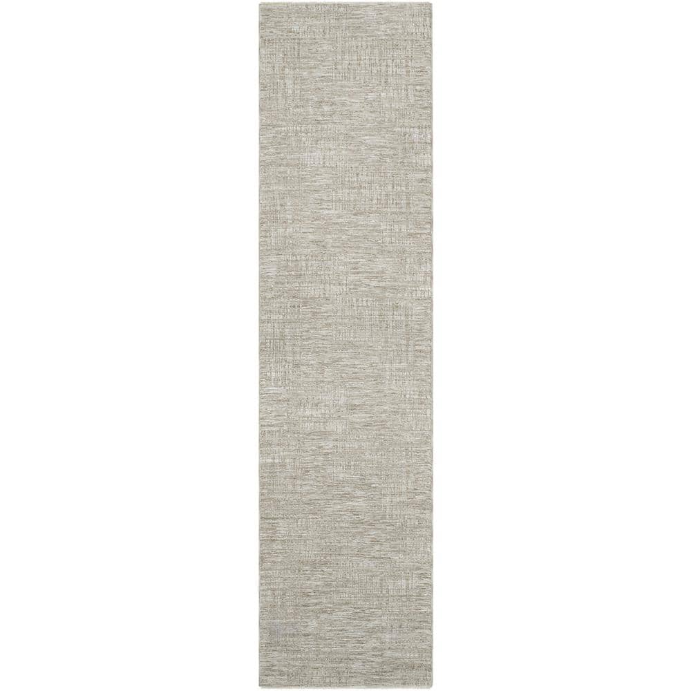 Livabliss Masterpiece Light Gray Modern 2 ft. x 7 ft. Runner Indoor ...
