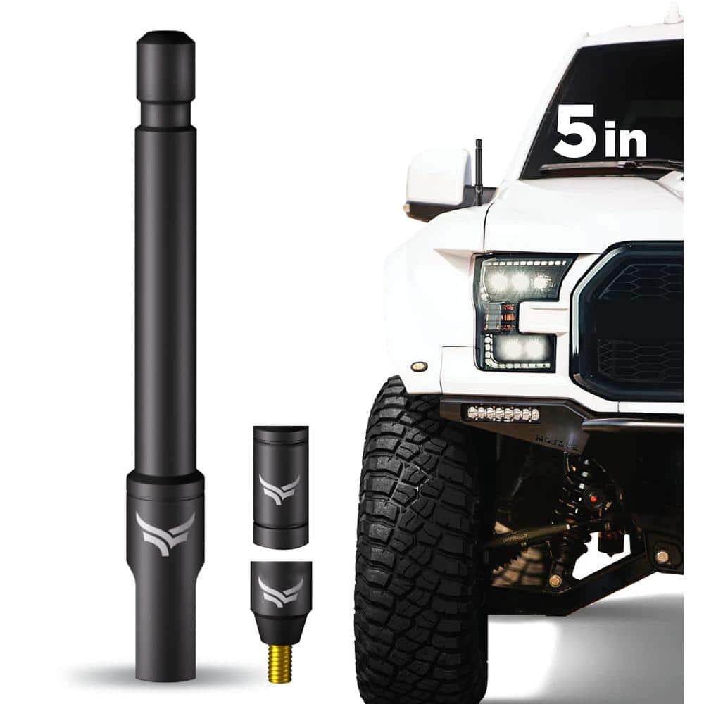 EcoAuto Universal Radio Truck Antenna 5 Flexible Fit for Ford Dodge GMC Chevy Jeep 2007 Perfect Truck Accessories for Men Anti Theft