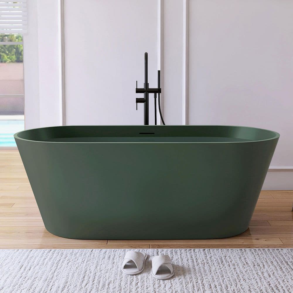 MEDUNJESS Maria 63 in. x 30 in. Stone Resin Solid Surface Matte ...