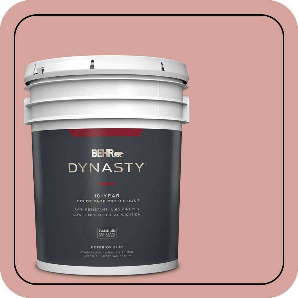 BEHR DYNASTY 5 gal. #S160-3 Bubble Shell Flat Exterior Stain-Blocking ...