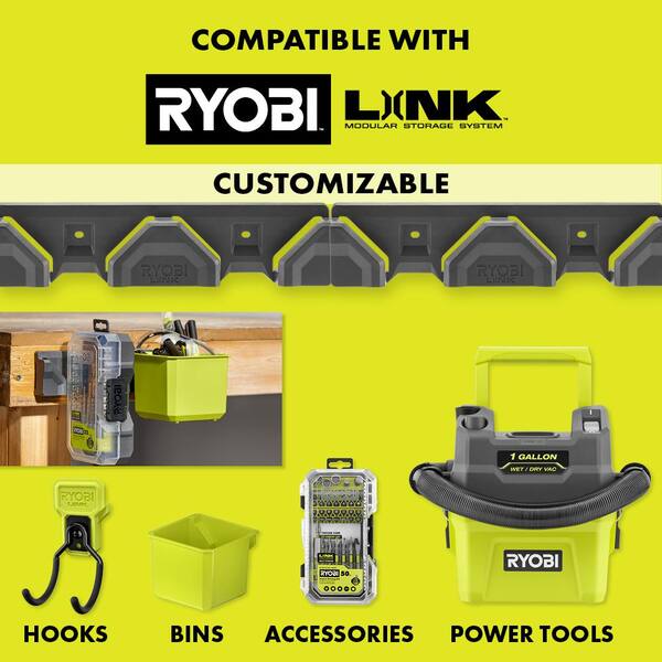 RYOBI LINK Open Tool Organizer Cabinet with LINK Accessory Rail (2-Pack ...