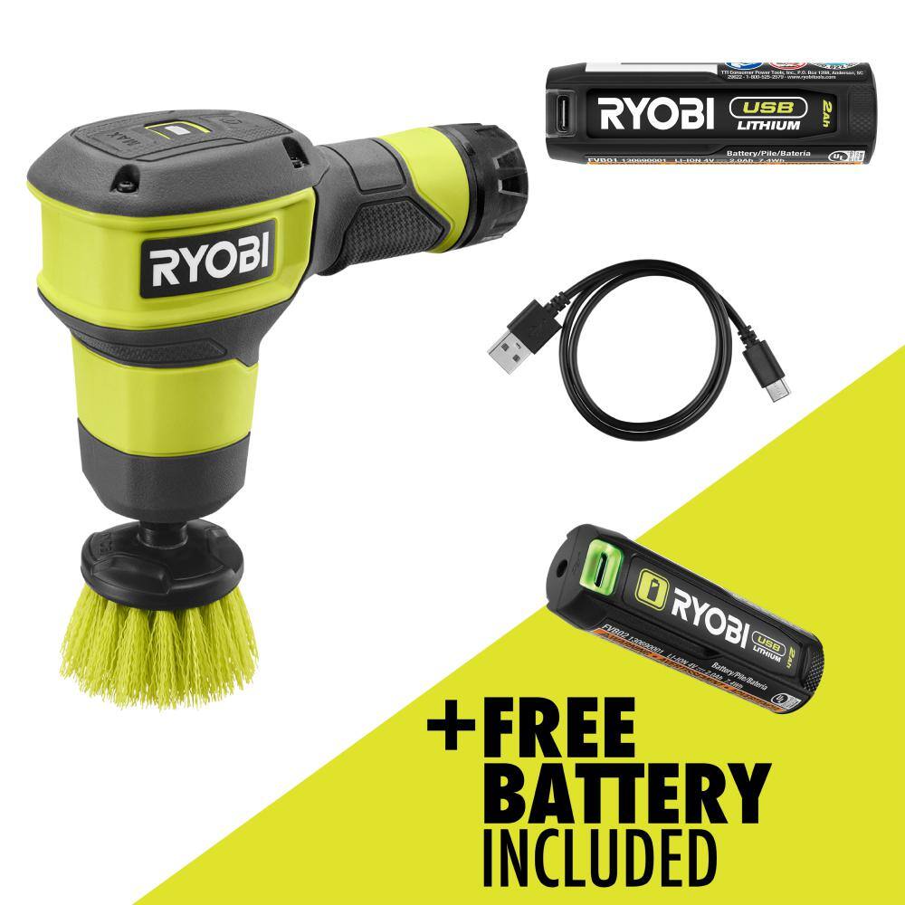 Reviews for RYOBI USB Lithium Compact Scrubber Kit with 2.0 Ah Battery ...