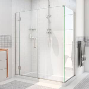 DreamLine Unidoor-X 45 in. W x 30-3/8 in. D x 72 in. H Frameless Hinged Shower Enclosure in ...