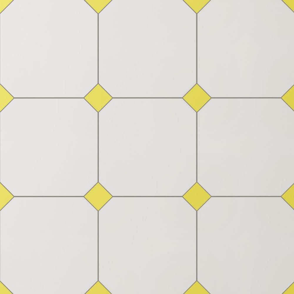 Merola Tile Vaudeville Octagon Nacar with Taco Lima 8 in. x 8 in ...
