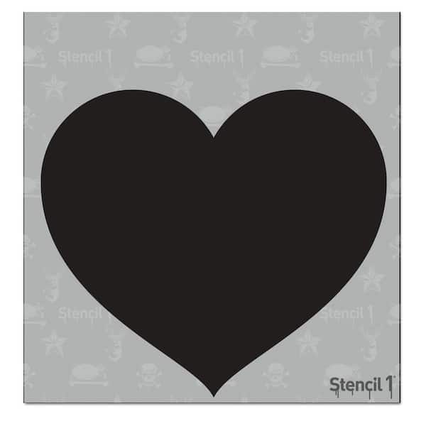 Stencil1 Tattoo Heart Small Stencil S1_6P_12_S3 - The Home Depot