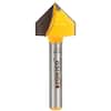 Yonico V Groove 90 Degree 1/4 in. Shank Carbide Tipped Router Bit ...
