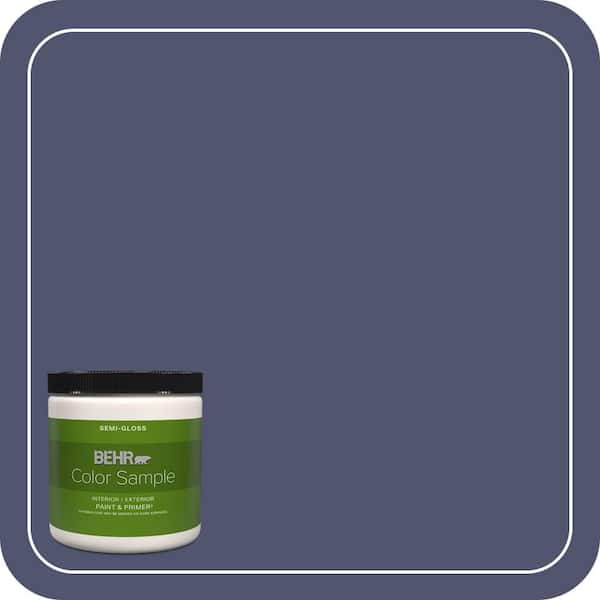 BEHR PREMIUM PLUS 8 oz. #S540-7 Bossa Nova Semi-Gloss Interior/Exterior ...