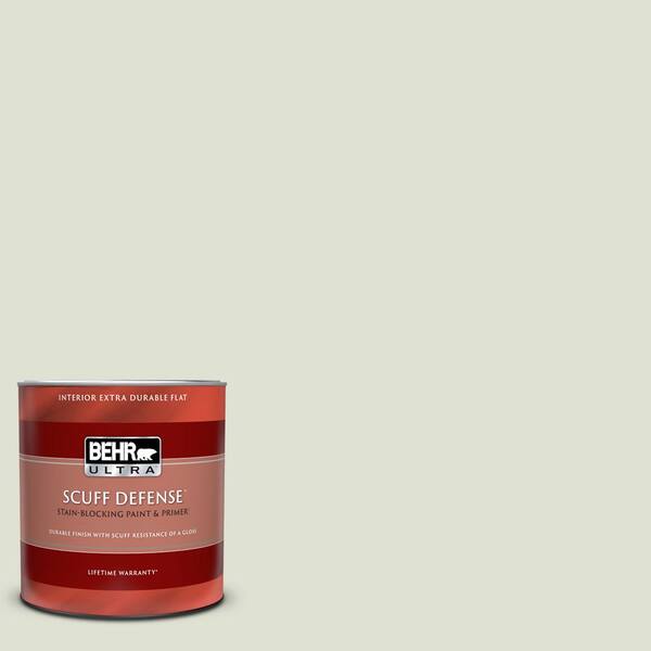 BEHR ULTRA 1 qt. #S380-1 Moss Mist Extra Durable Flat Interior Paint ...