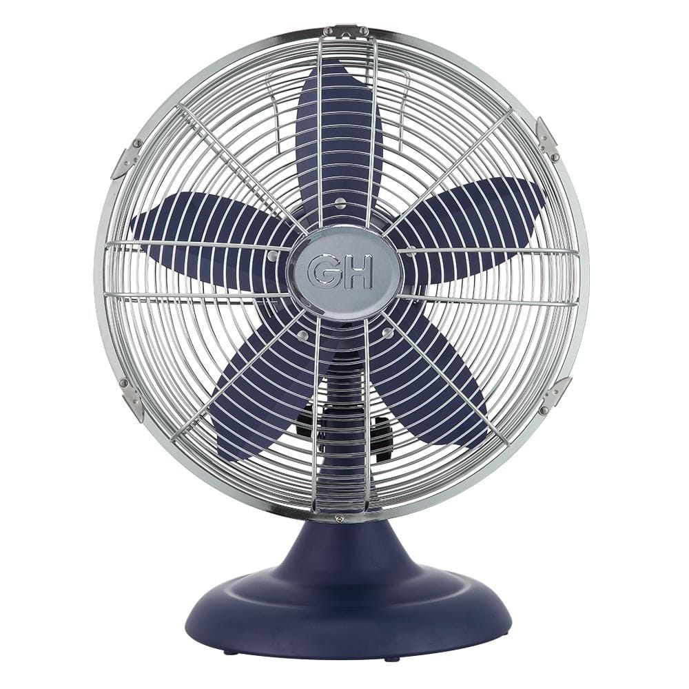 Good Housekeeping Retro 12 in. All-Metal Table/Desk Fan with 3-Speed ...