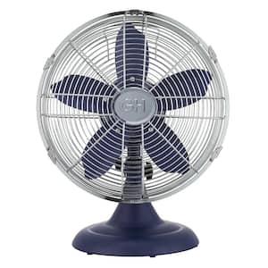 GOOD HOUSEKEEPING Retro 12 in. All-Metal Table/Desk Fan with 3-Speed ...