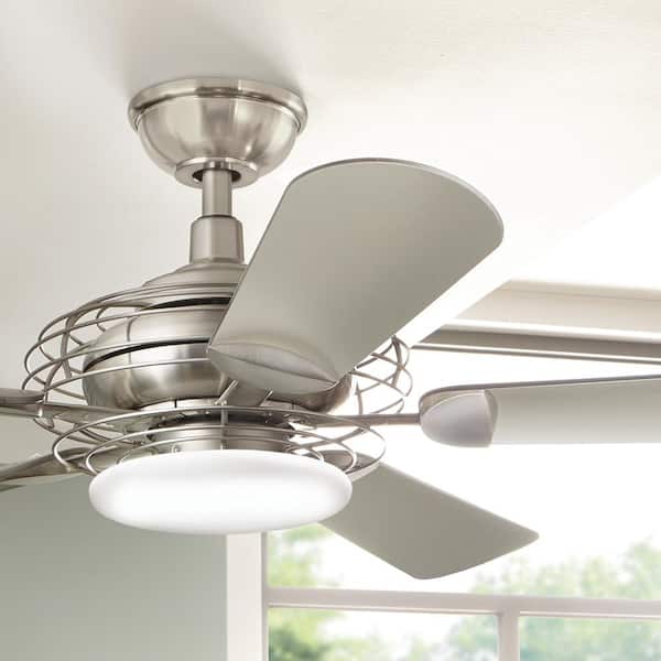Fairhaven 52 In Indoor Brushed Nickel Ceiling Fan With Light Kit ...