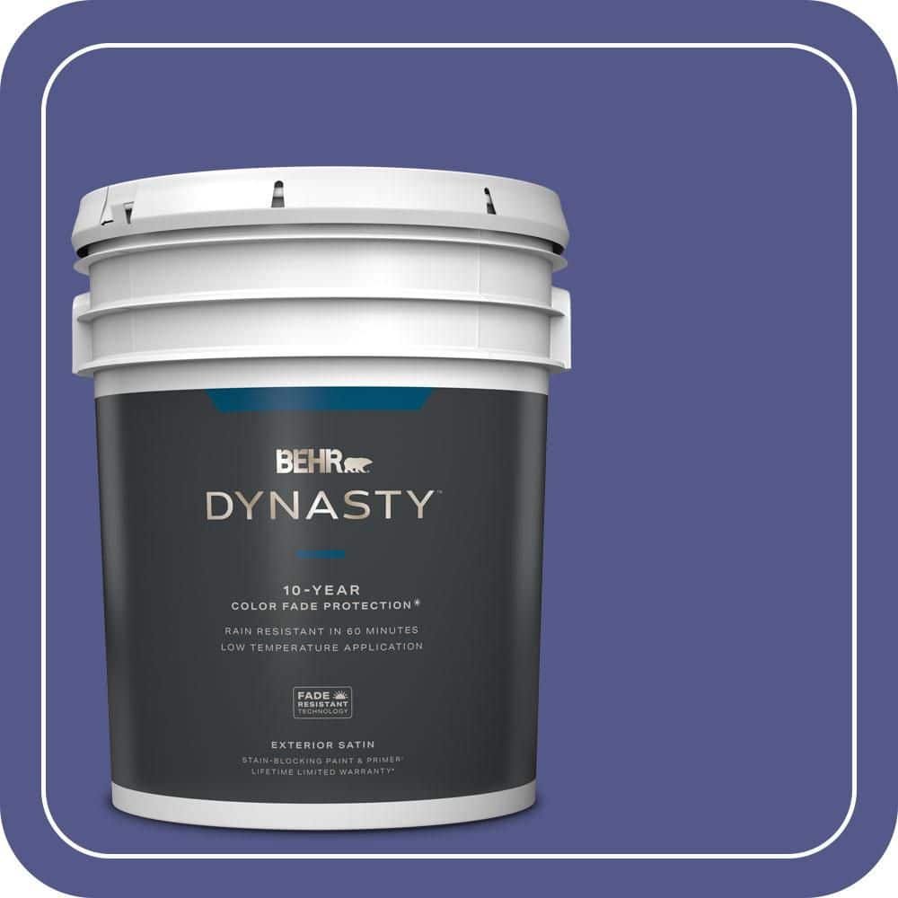 BEHR DYNASTY 5 gal. #620B-7 Wild Elderberry Satin Enamel Exterior Stain ...