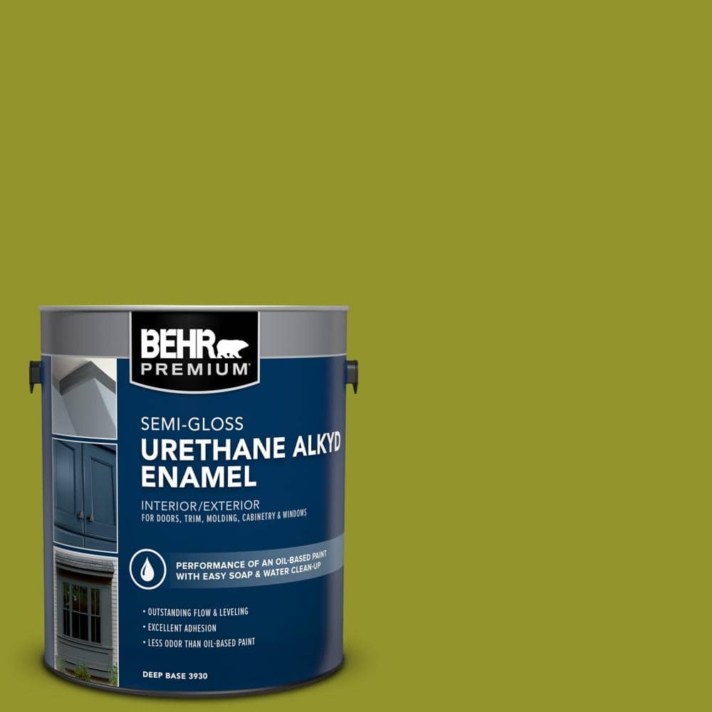 BEHR PREMIUM 1 gal. #P350-7 Lazy Lizard Urethane Alkyd Semi-Gloss ...