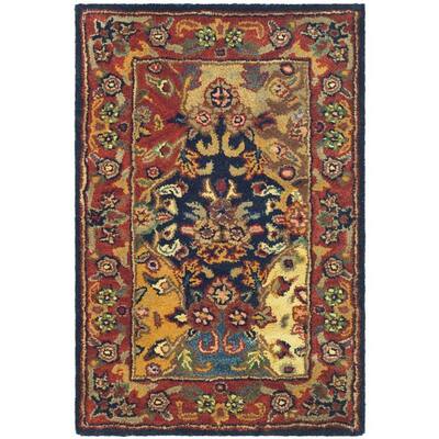 SAFAVIEH Heritage Multi/Burgundy 8 ft. x 10 ft. Border Area Rug HG911A-810