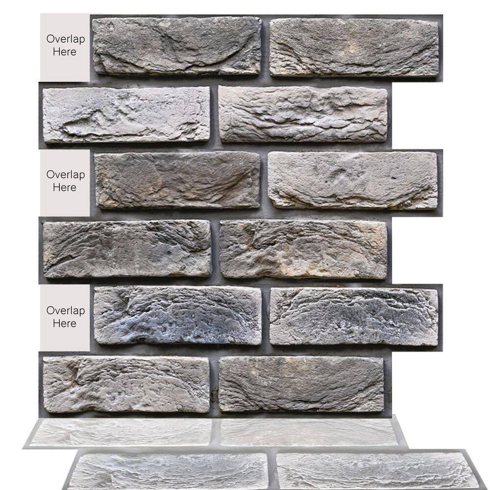 NVNOO 11.8 in. x 11.8 in. x 0.5 in. 3D PVC Brick Wall Panels for Living ...