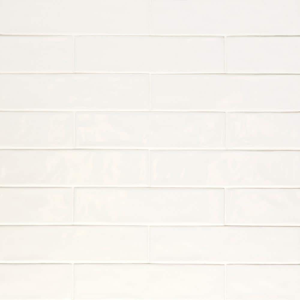 Bedrosians Sample-Clara 4 in. x 5 in. Glossy Ivory Porcelain Floor ...