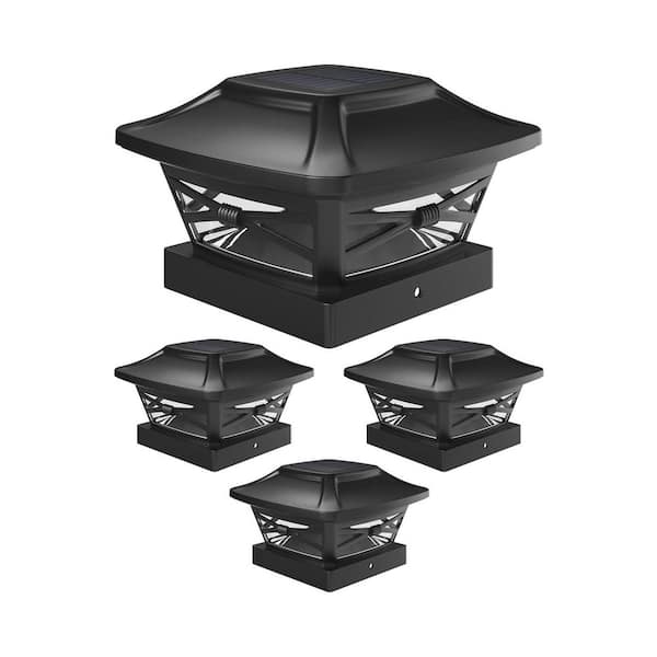 Afoxsos Solar Outdoor Post Cap Lights Slate Black for 4x4 5x5 6x6 Posts ...