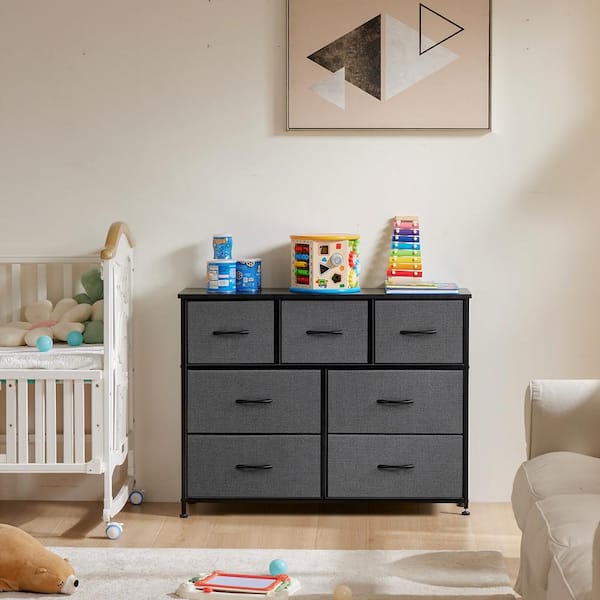 7 drawer fabric dresser store