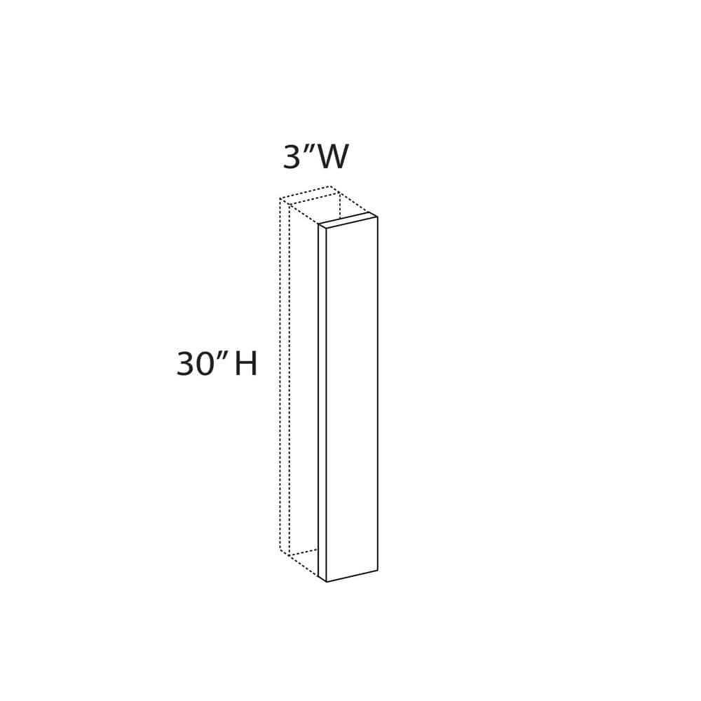 Saratoga Slab 3 in. W x 30 in. H x 0.75 in. D in Greywood Wall Filler ...