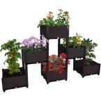 Ejoy DIY Elevated Garden Vegitable and Flower Planter Box Kit (3-Set ...