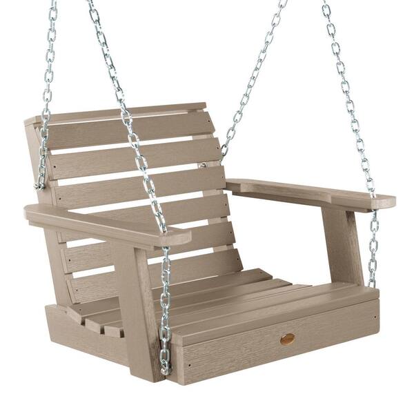Highwood Weatherly Porch 1-Person Plastic Porch Swing AD-PORW3-WBR ...