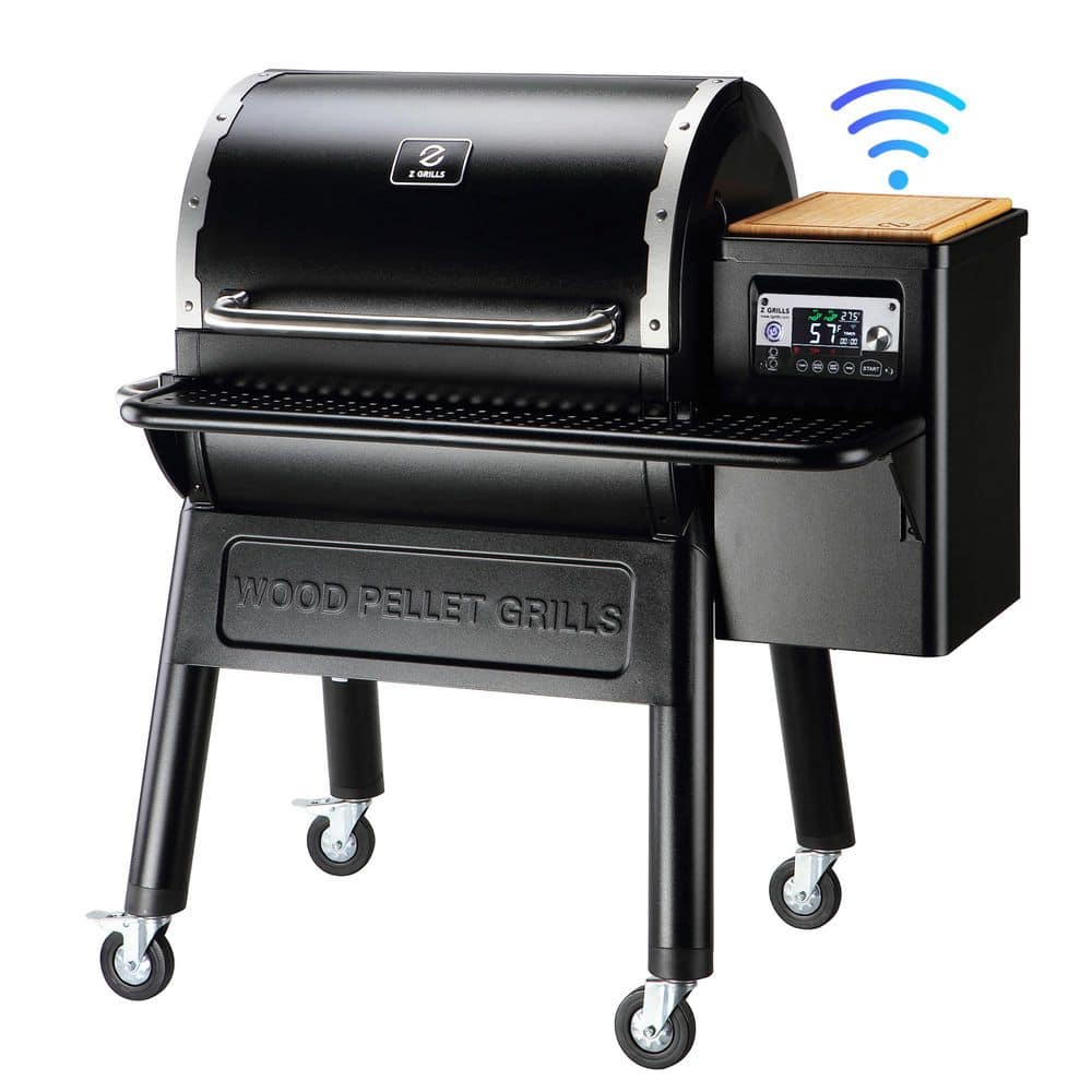 Z GRILLS 709 sq. in. WiFi Smart Pellet Grill and Smoker in Black ZPG ...