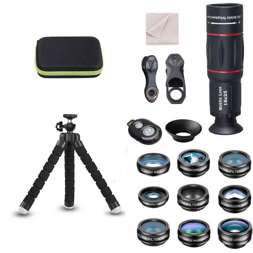 OBJLGEV 15 in 1 Universal Phone Camera Lens 5-Different Lense, CPL/Flow ...