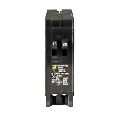 Square D Homeline 2-15 Amp Single-Pole Tandem Circuit Breaker ...