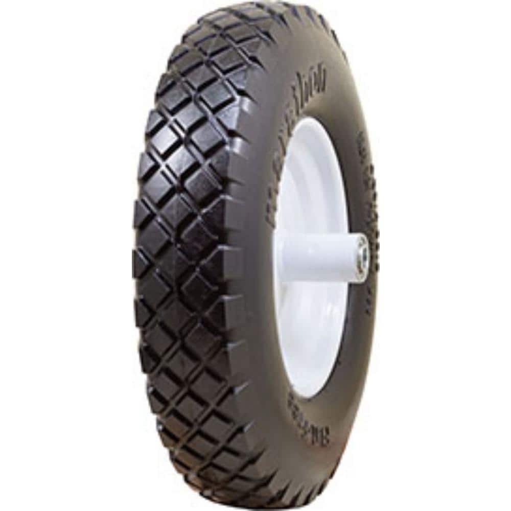 MARASTAR Flat-Free Ribbed Tread Wheelbarrow Tire 00047 - The Home Depot